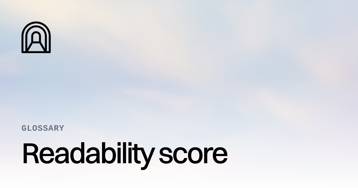 Readability score
